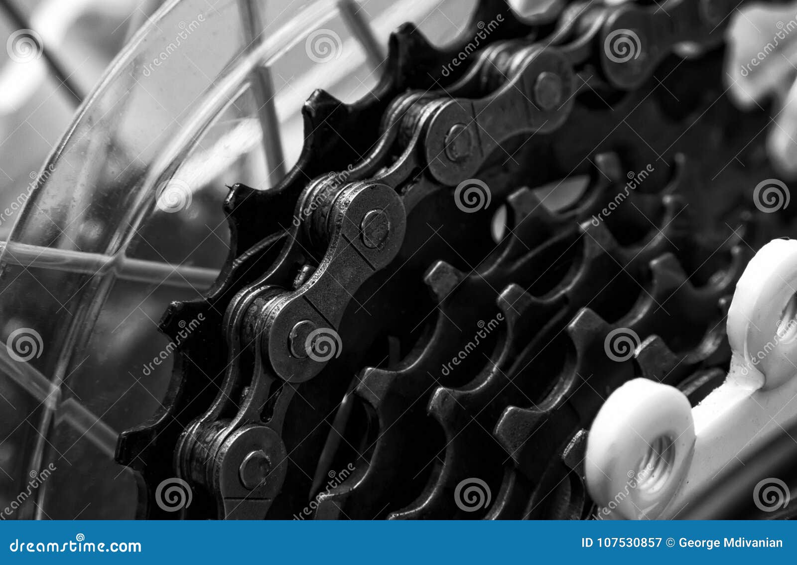 Bicycle Chain System Closeup Stock Image - Image of steel, gear: 107530857