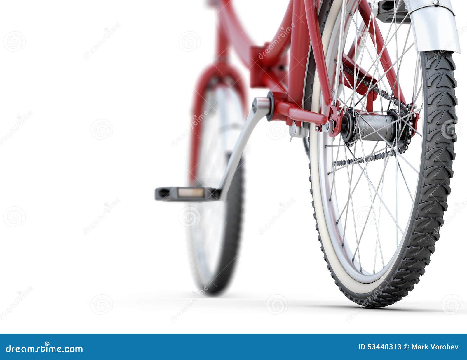 Bicycle Close-up Back Angle View Stock Illustration - Illustration of ...