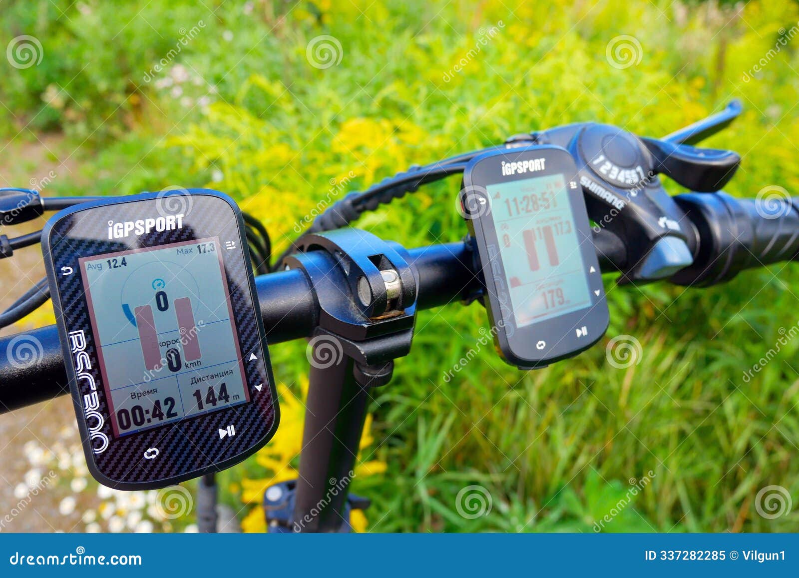 A Bicycle Computer for a Bicycle. Details and Close-up of a Bicycle ...