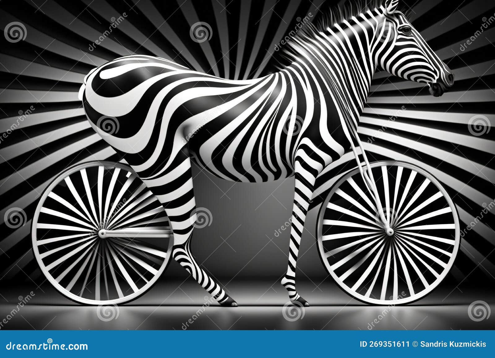 Bicycle Inspired By Oliver Jeffers' Style Stock Photography ...