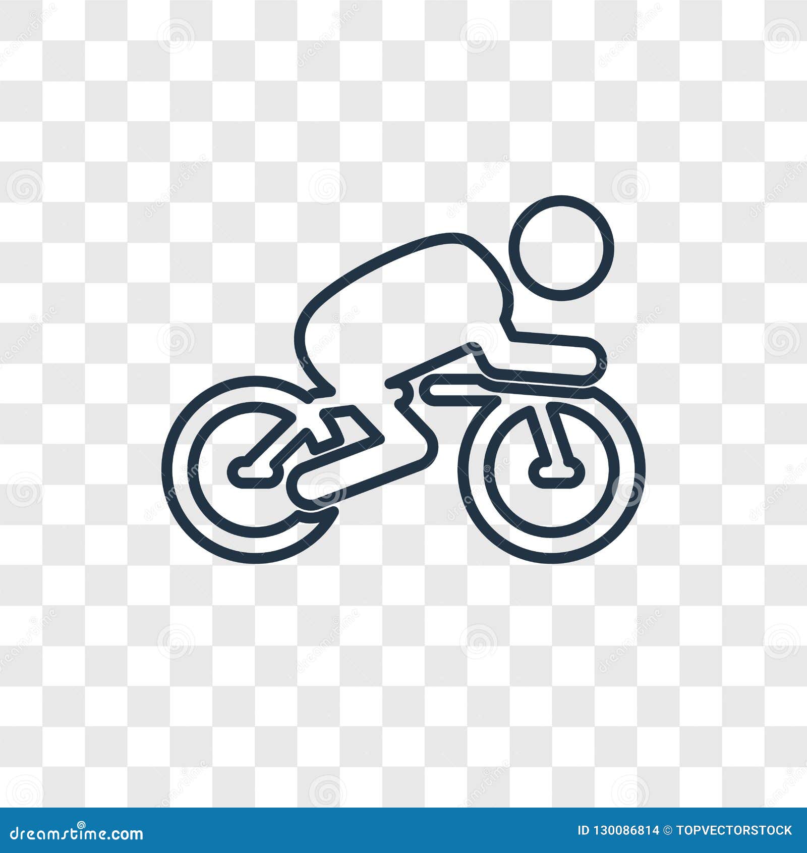 Bicycle Concept Vector Linear Icon Isolated on Transparent Background ...