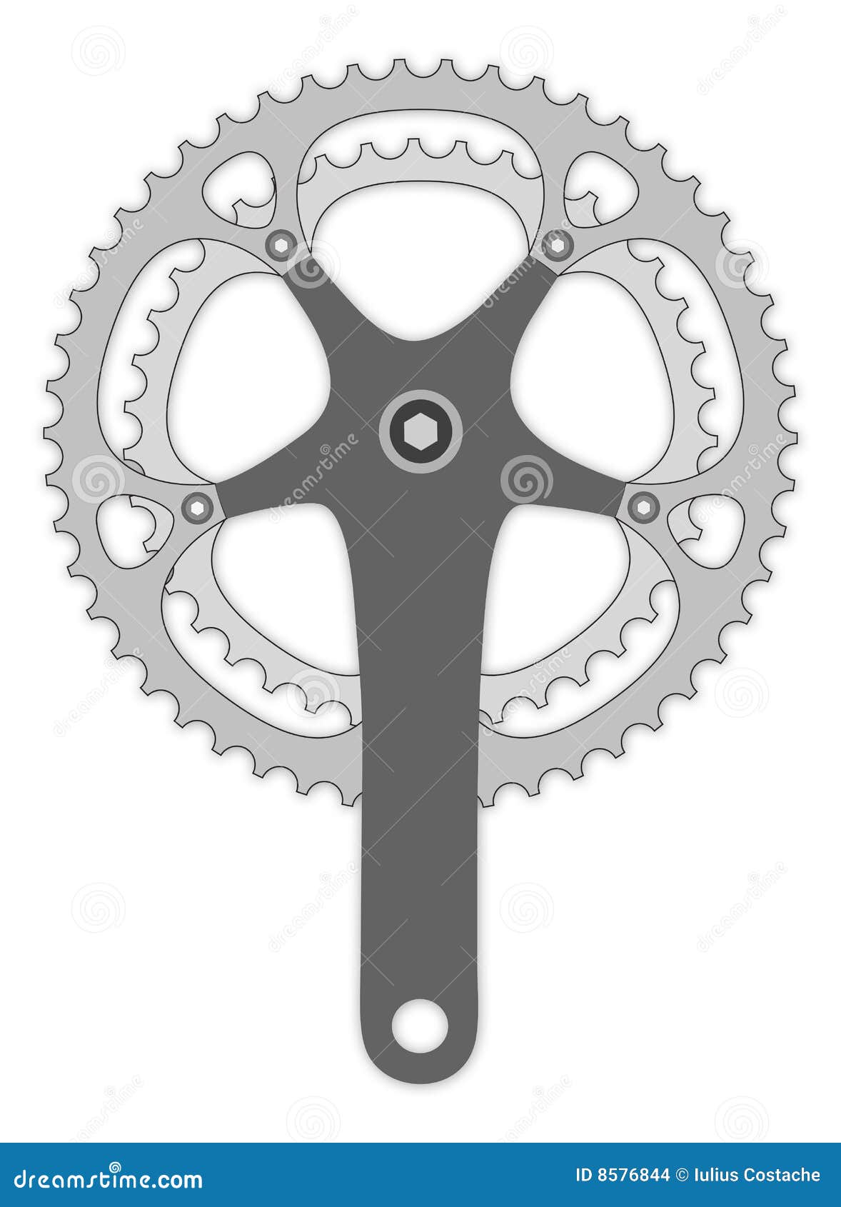 Bicycle cranck arm stock vector. Illustration of wheel - 8576844