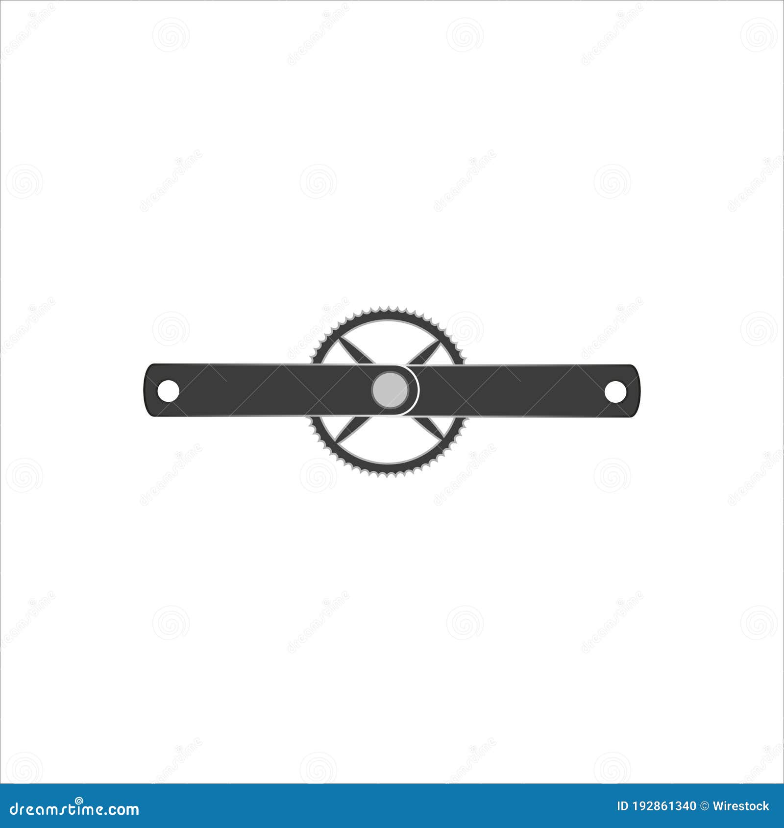 Bicycle Crank Illustration on White Background Stock Illustration ...