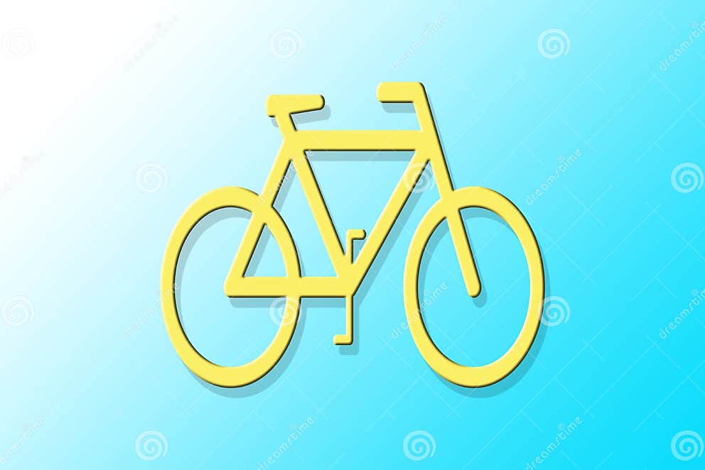 Bicycle or Cycle Shape or Icon Isolated. Stock Illustration ...