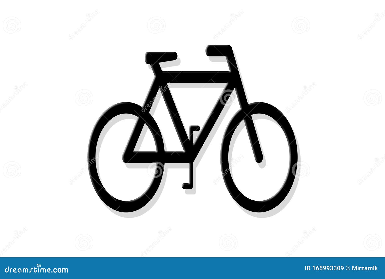 Bicycle or Cycle Shape or Icon Isolated. Stock Illustration ...