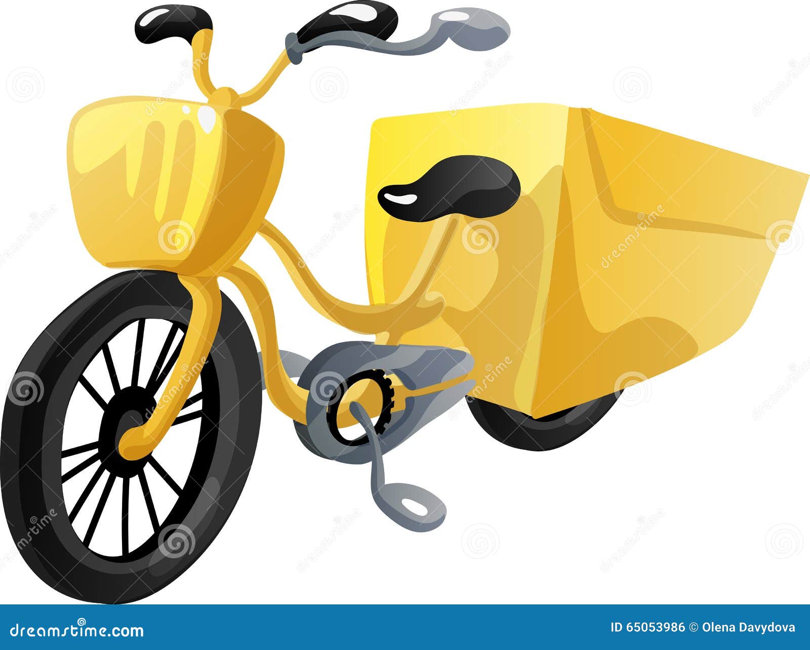 Bicycle Delivery. Vector Illustration Stock Vector - Illustration of ...
