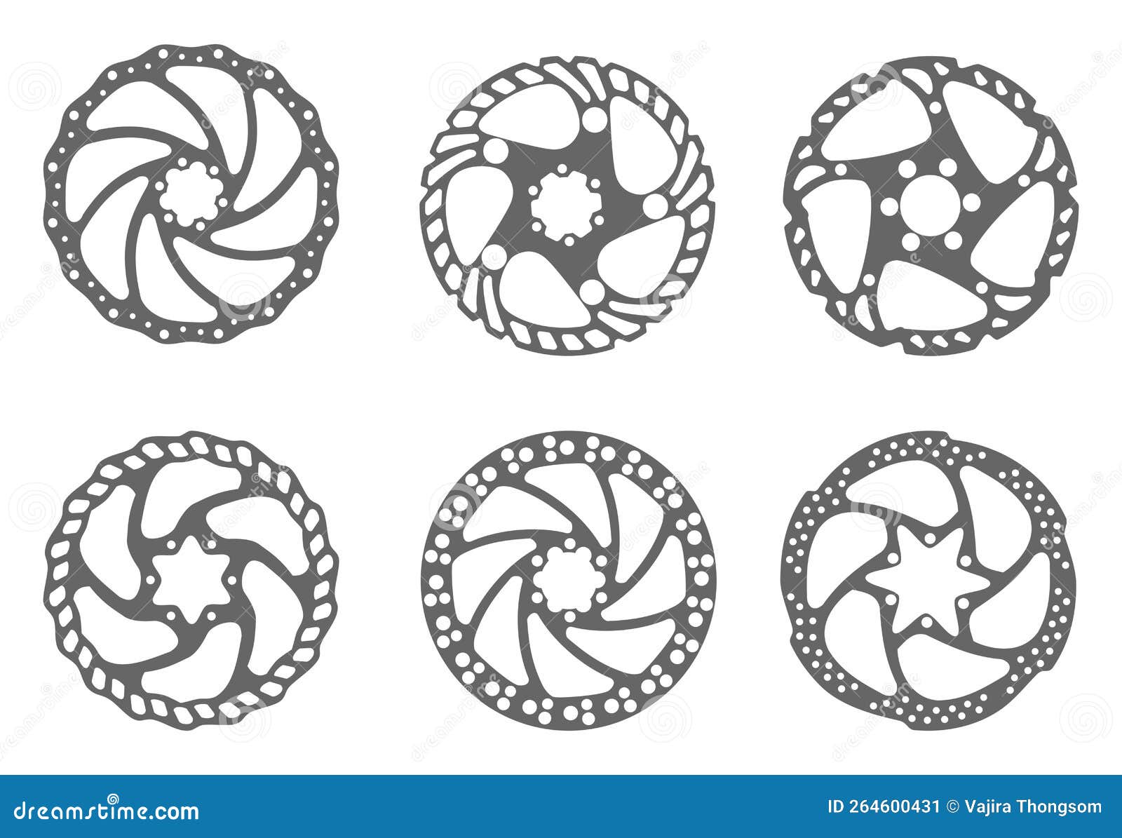 Bicycle Disc Brakes Set, Vector Illustration Stock Vector ...