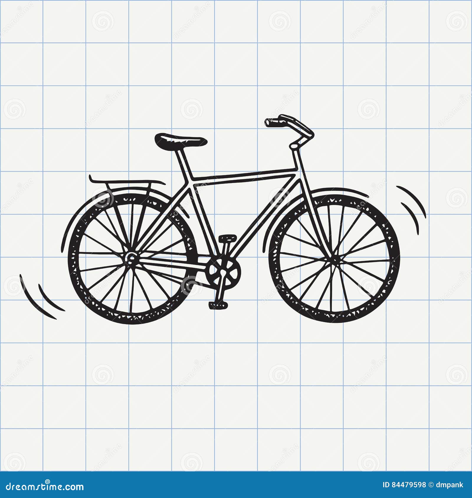 Bicycle doodle icon stock vector. Illustration of drawing - 84479598