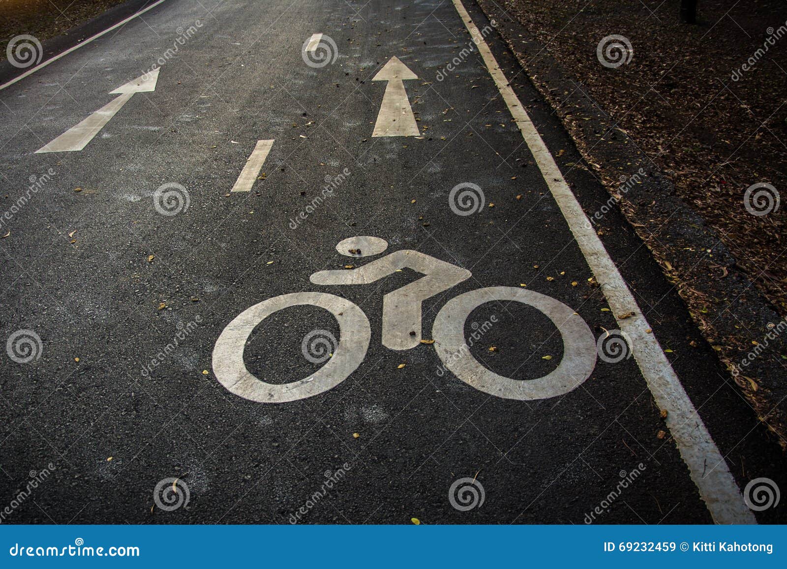 Bicycle Drawing on the Bike Path Stock Image - Image of road, rider ...