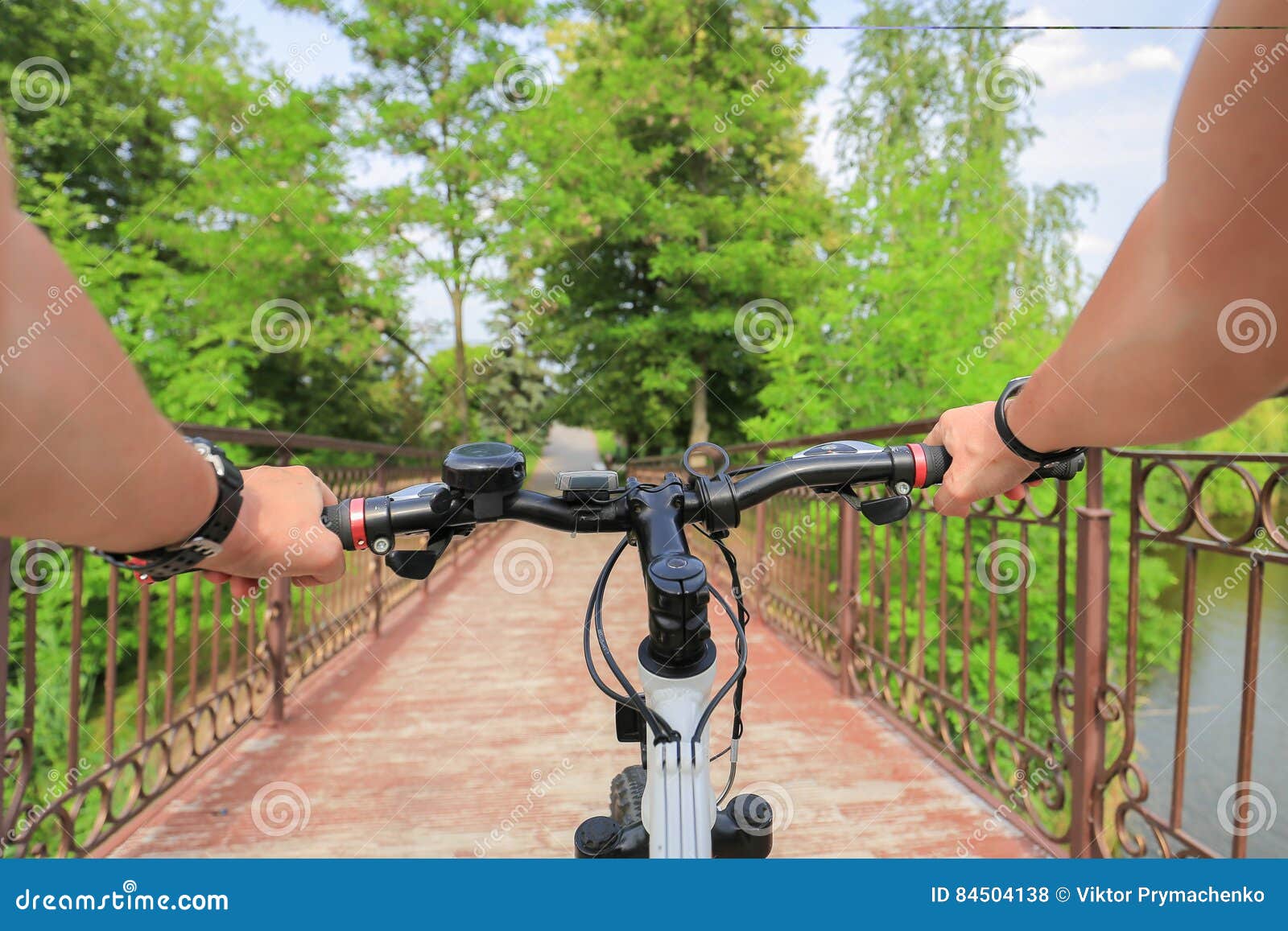 Bicycle. First person view stock photo. Image of view - 84504138