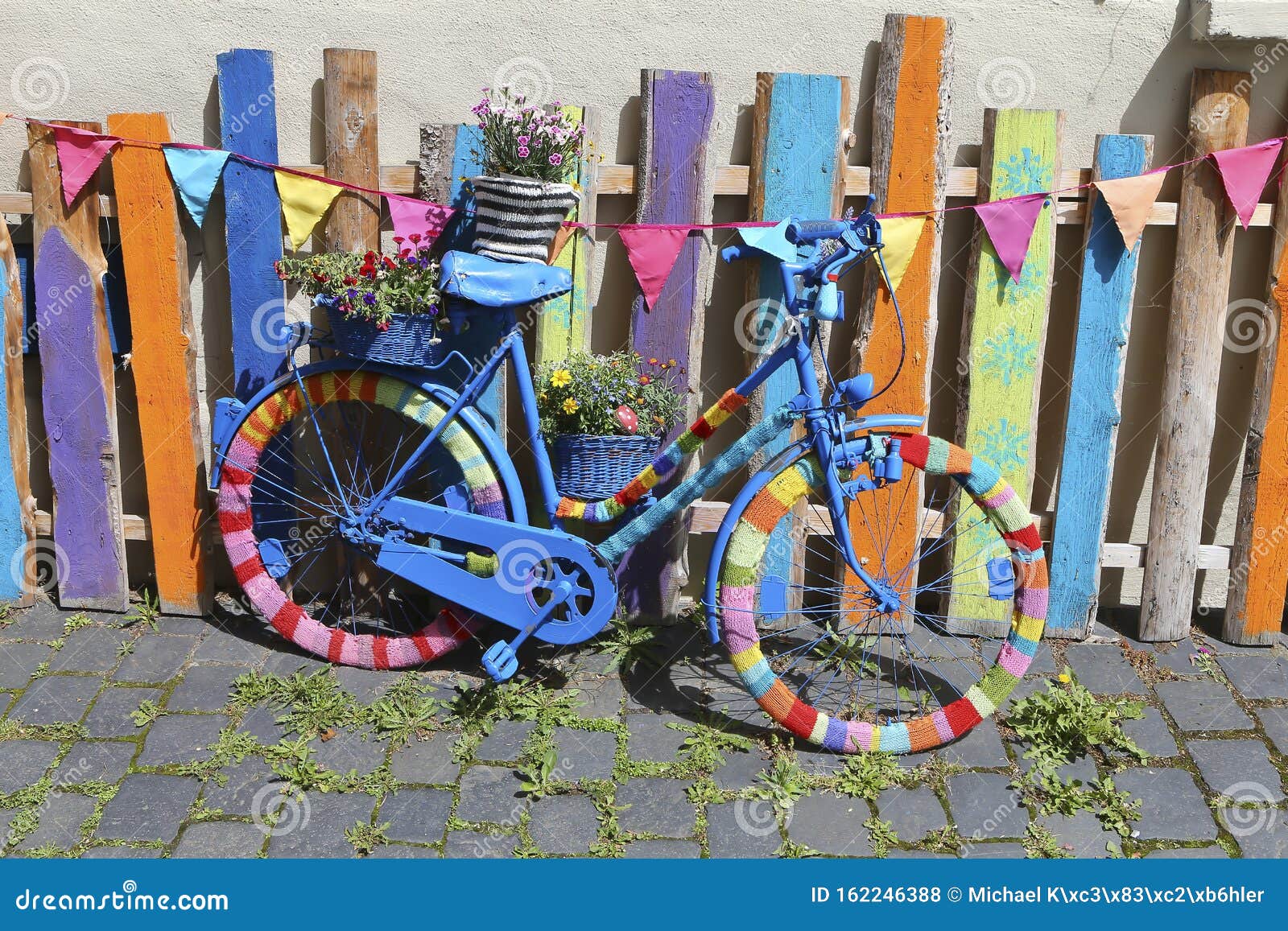 Bicycle Flower Power Colorful Colored Stock Photo - Image of clean ...