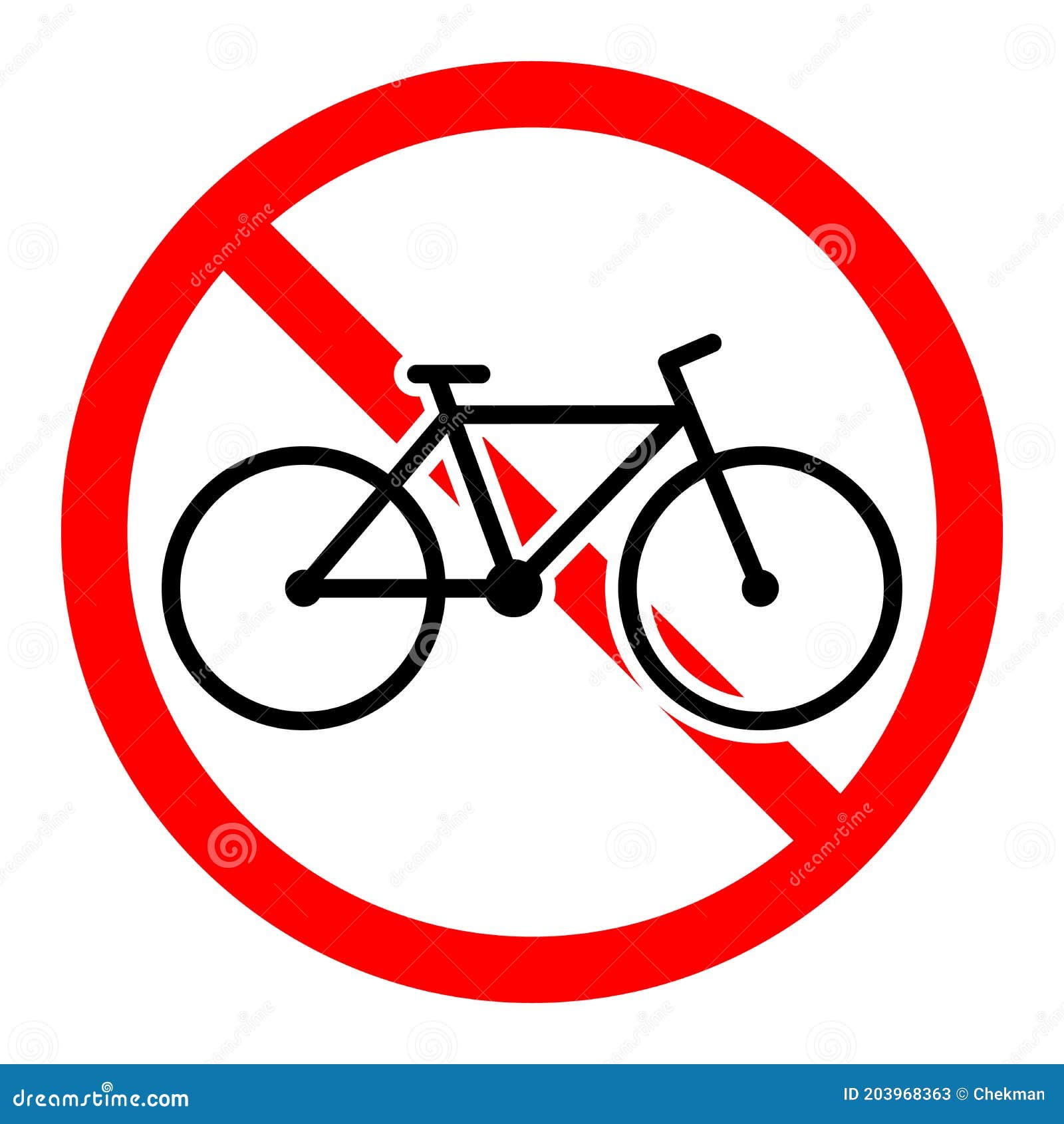 Bicycle are Forbidden. Stop Bicycle Icon Stock Illustration ...