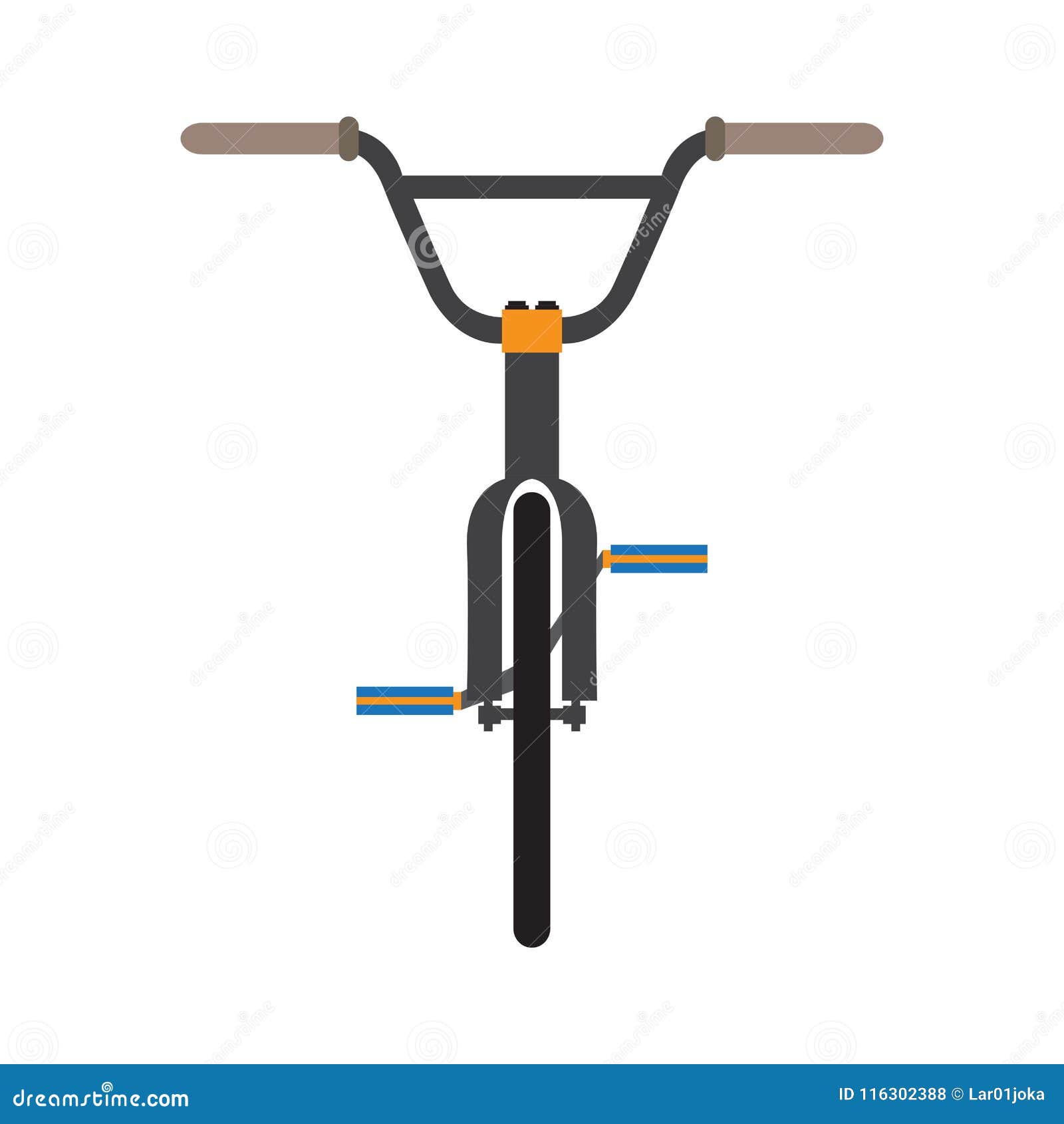 Bicycle front view stock vector. Illustration of vector - 116302388