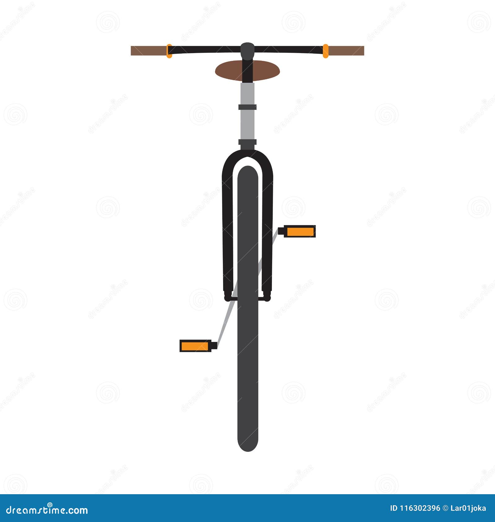 Bicycle front view stock vector. Illustration of active - 116302396