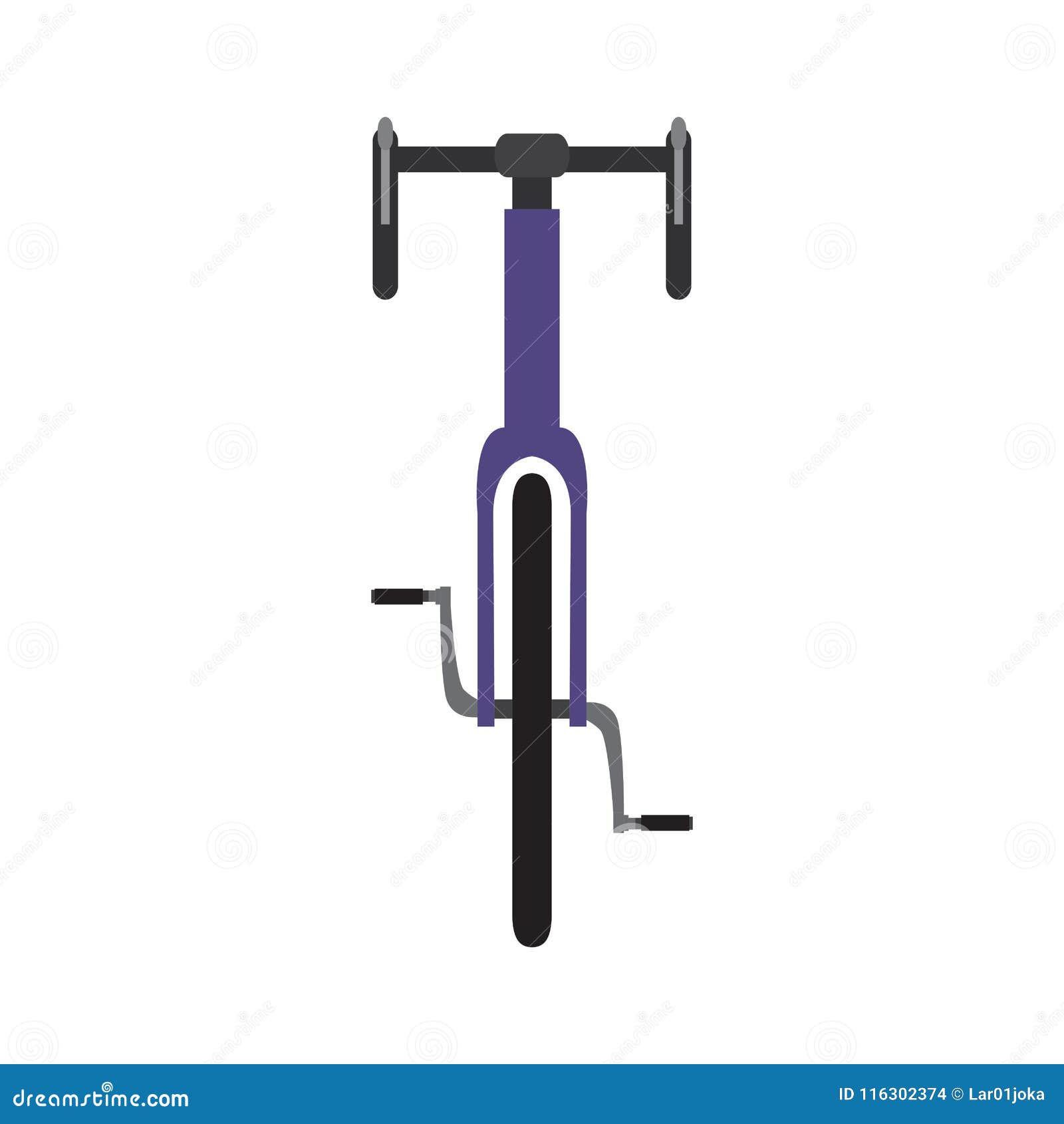 Bicycle front view stock vector. Illustration of bike - 116302374