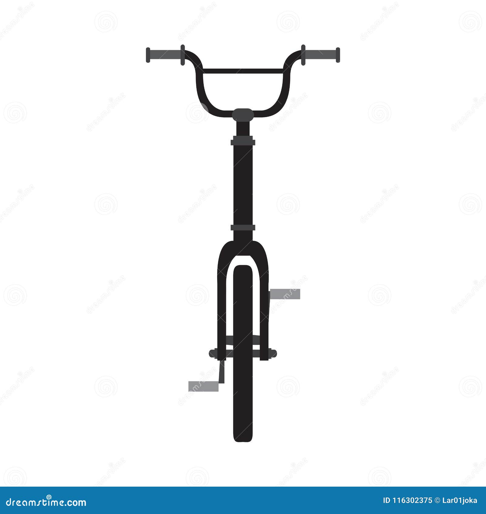 Bicycle front view stock vector. Illustration of active - 116302375