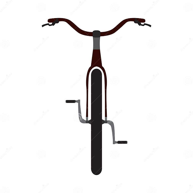 Bicycle front view stock vector. Illustration of urban - 116302381
