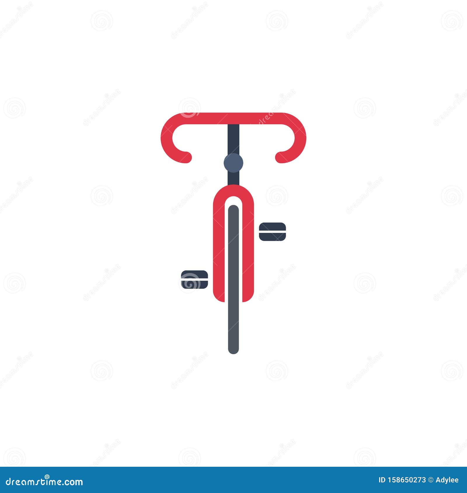 Bicycle Front View Vector Icon Symbol Isolated on White Background ...