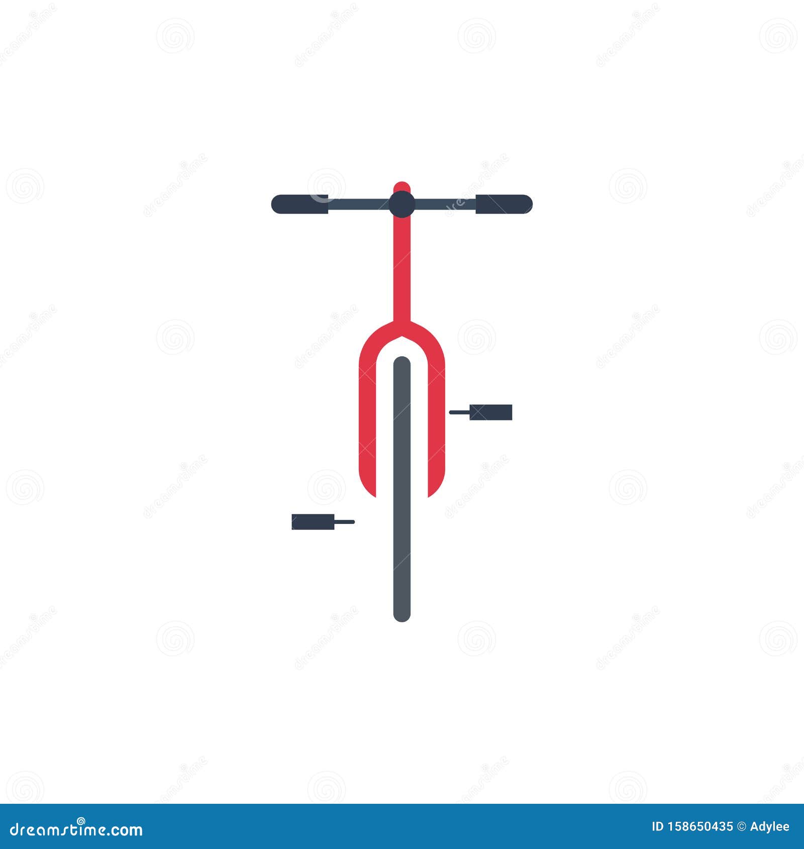 Bicycle Front View Vector Icon Symbol Isolated on White Background ...