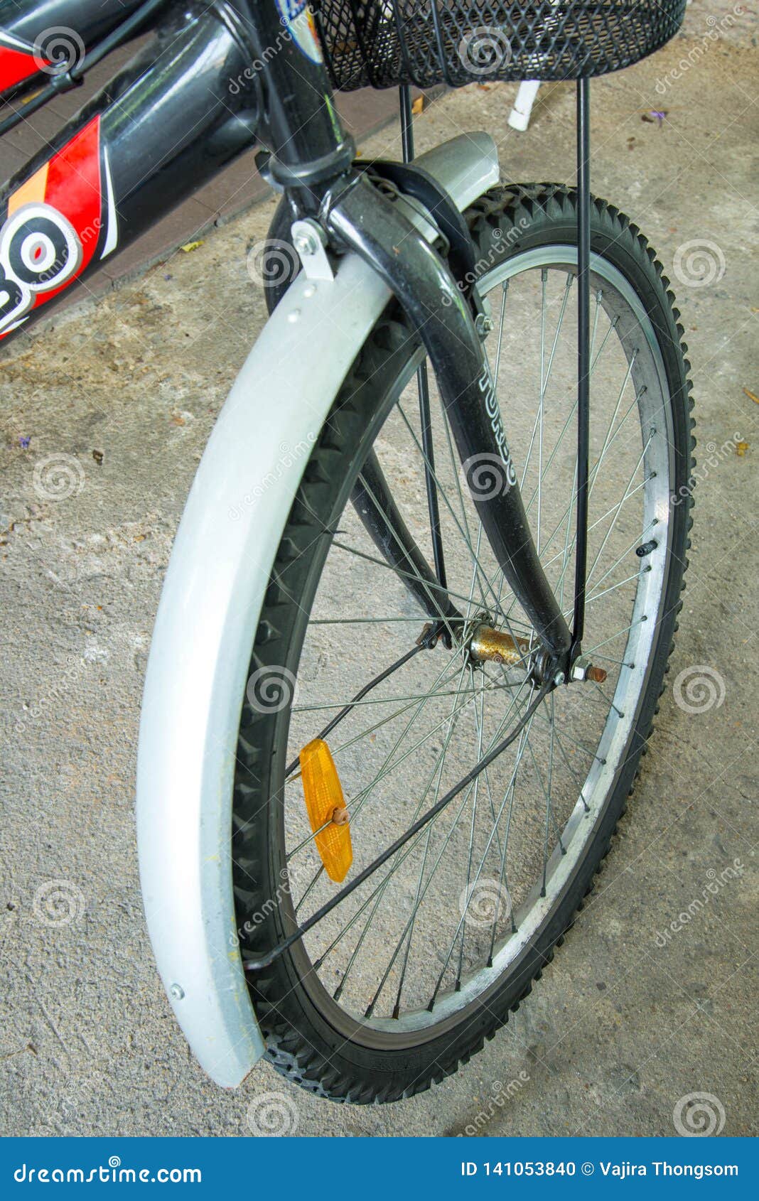 Bicycle front wheel stock photo. Image of shiny, black - 141053840