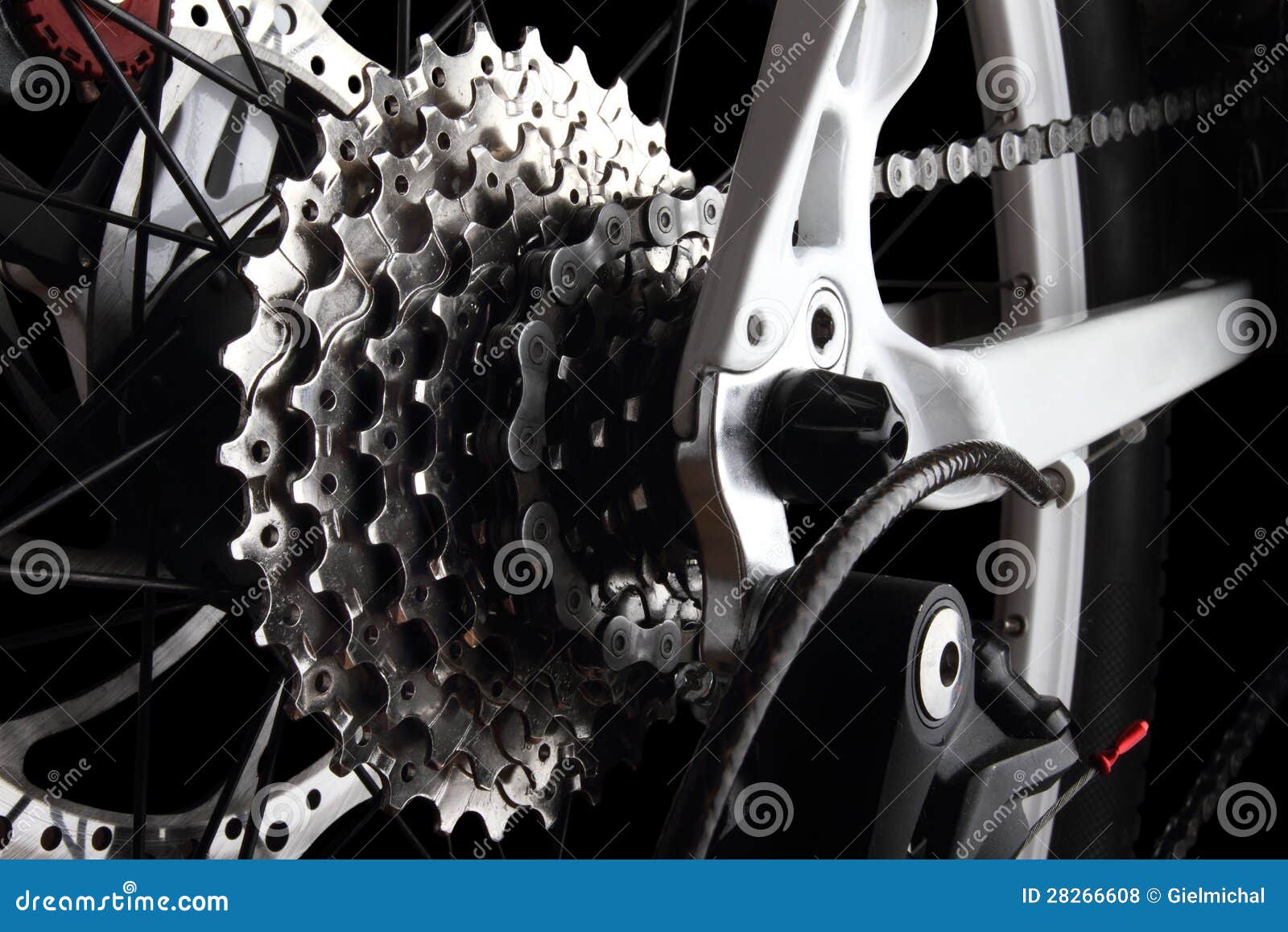 Bicycle Gears and Rear Derailleur Stock Photo - Image of bicycle ...