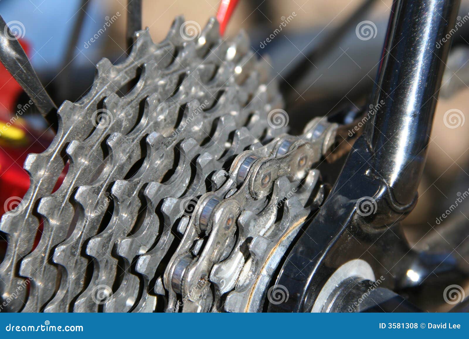 Bicycle Gears and Sprockets Stock Photo - Image of variable, chain: 3581308