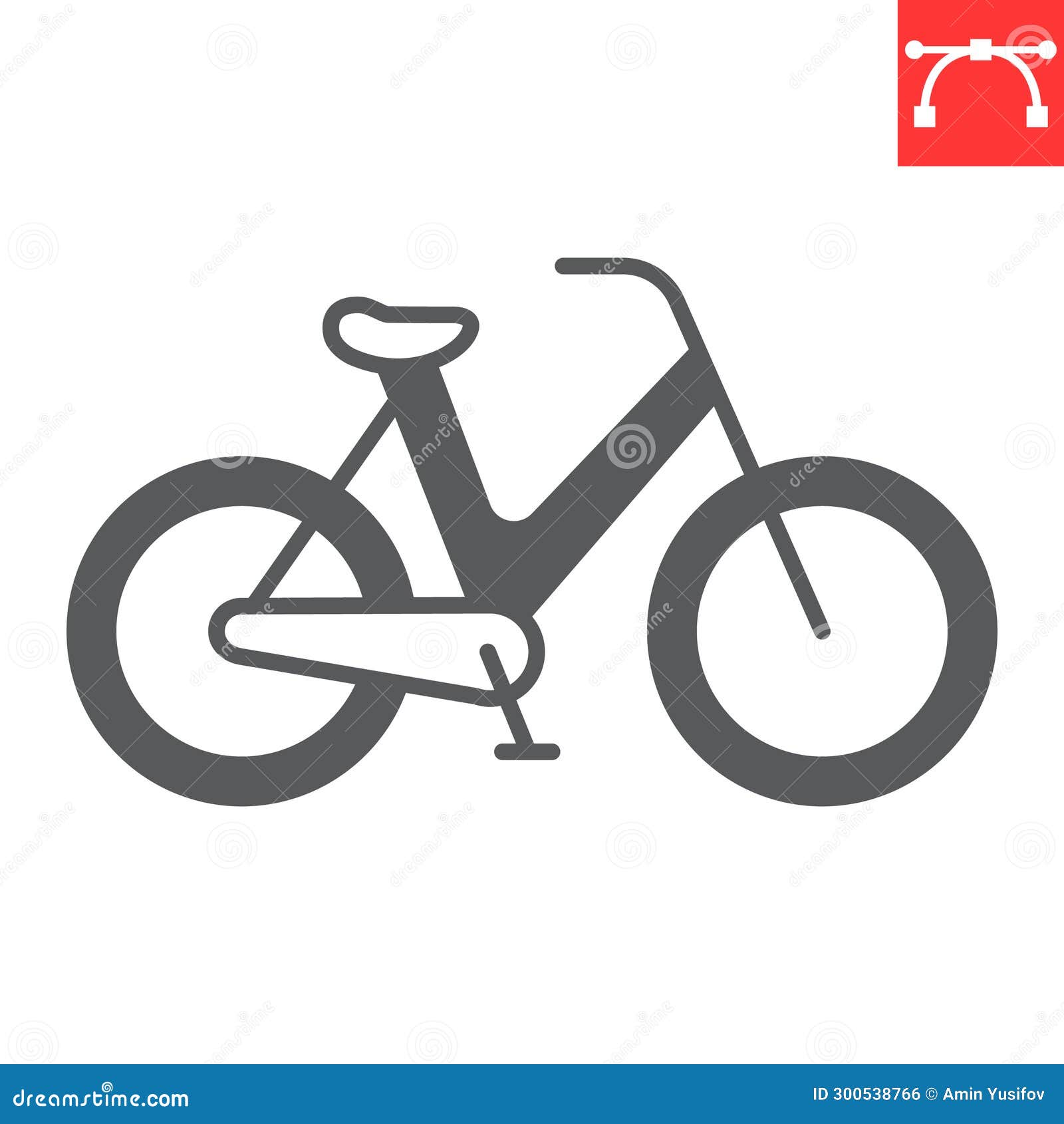 Bicycle glyph icon stock illustration. Illustration of healthy - 300538766