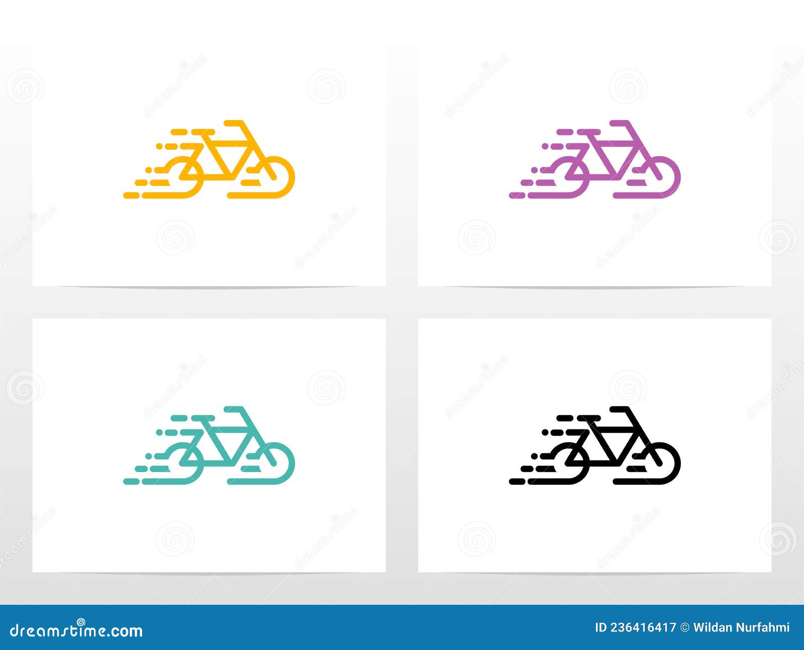 Bicycle Going Fast Logo Design Stock Vector - Illustration of speed ...