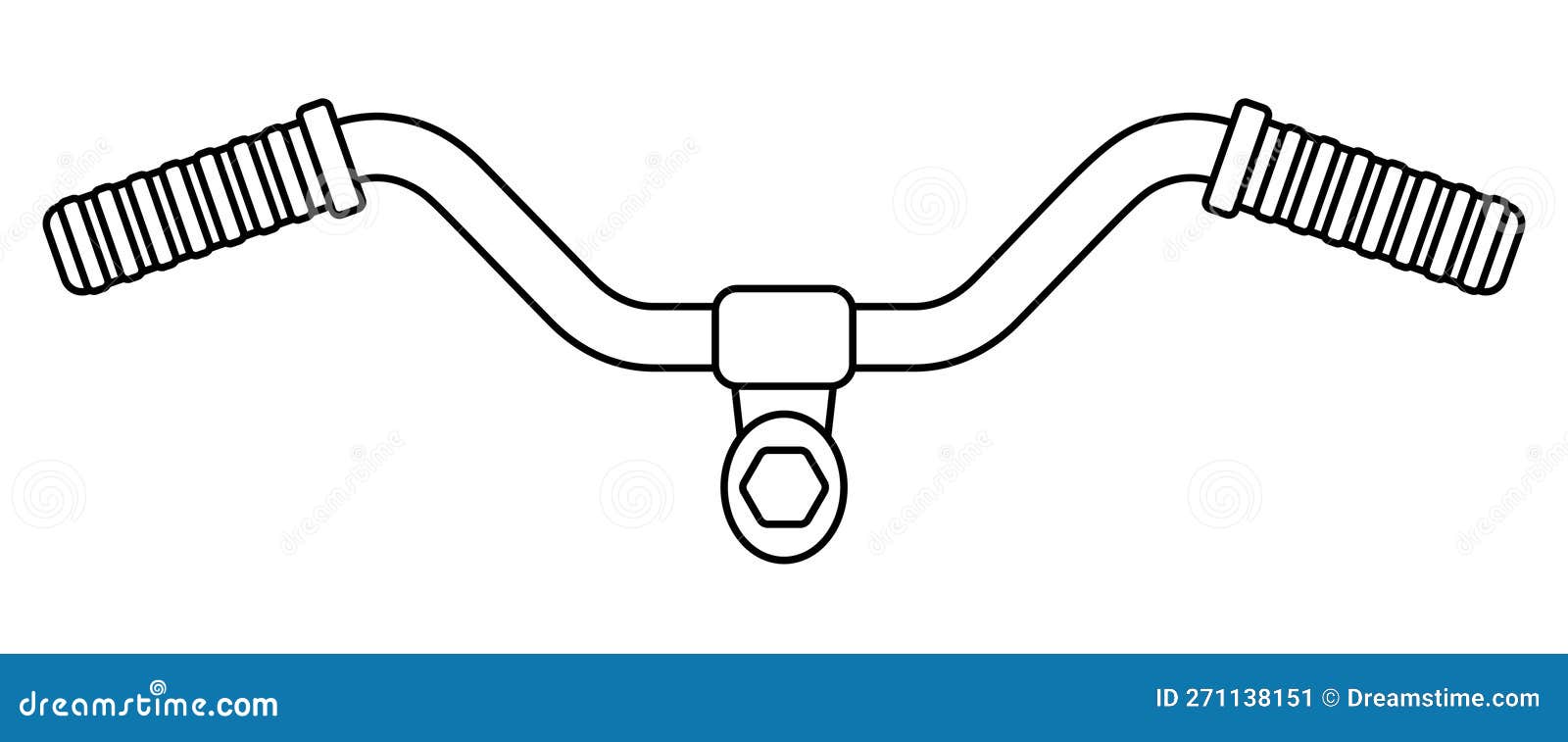 Bicycle Handlebar Contour Illustration Stock Vector - Illustration of ...