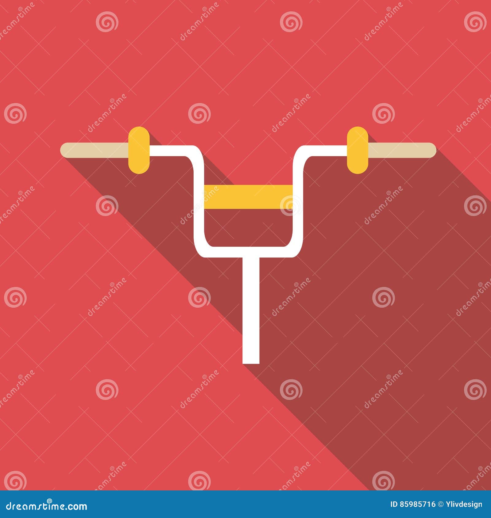 Bicycle Handlebar Icon, Flat Style Stock Vector - Illustration of cycle ...
