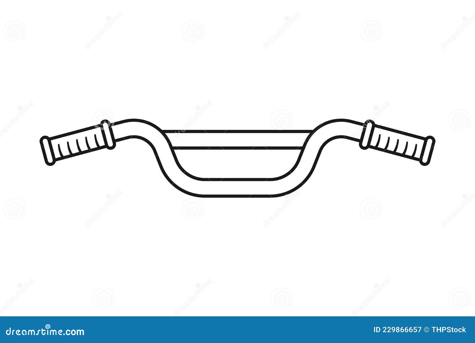 Bicycle Handlebars Vector stock vector. Illustration of sport - 229866657