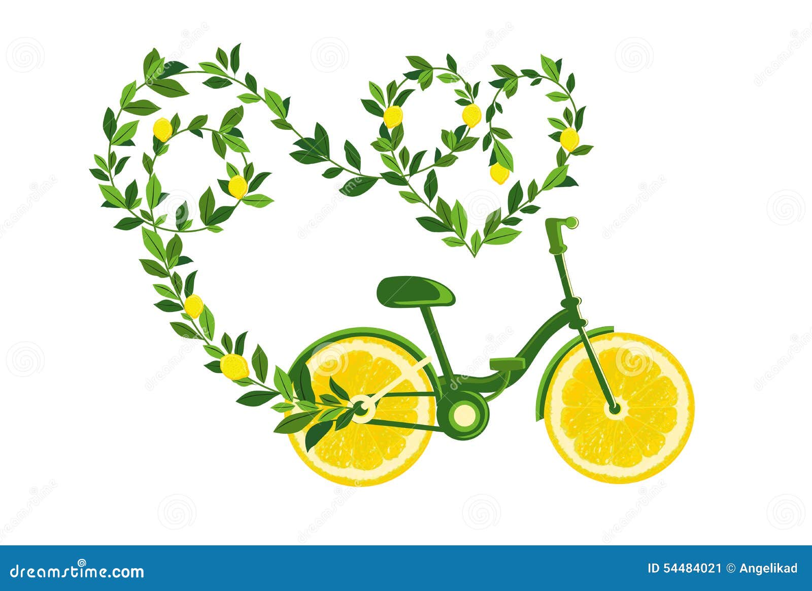 Bicycle stock vector. Illustration of diet, bright, dessert - 54484021