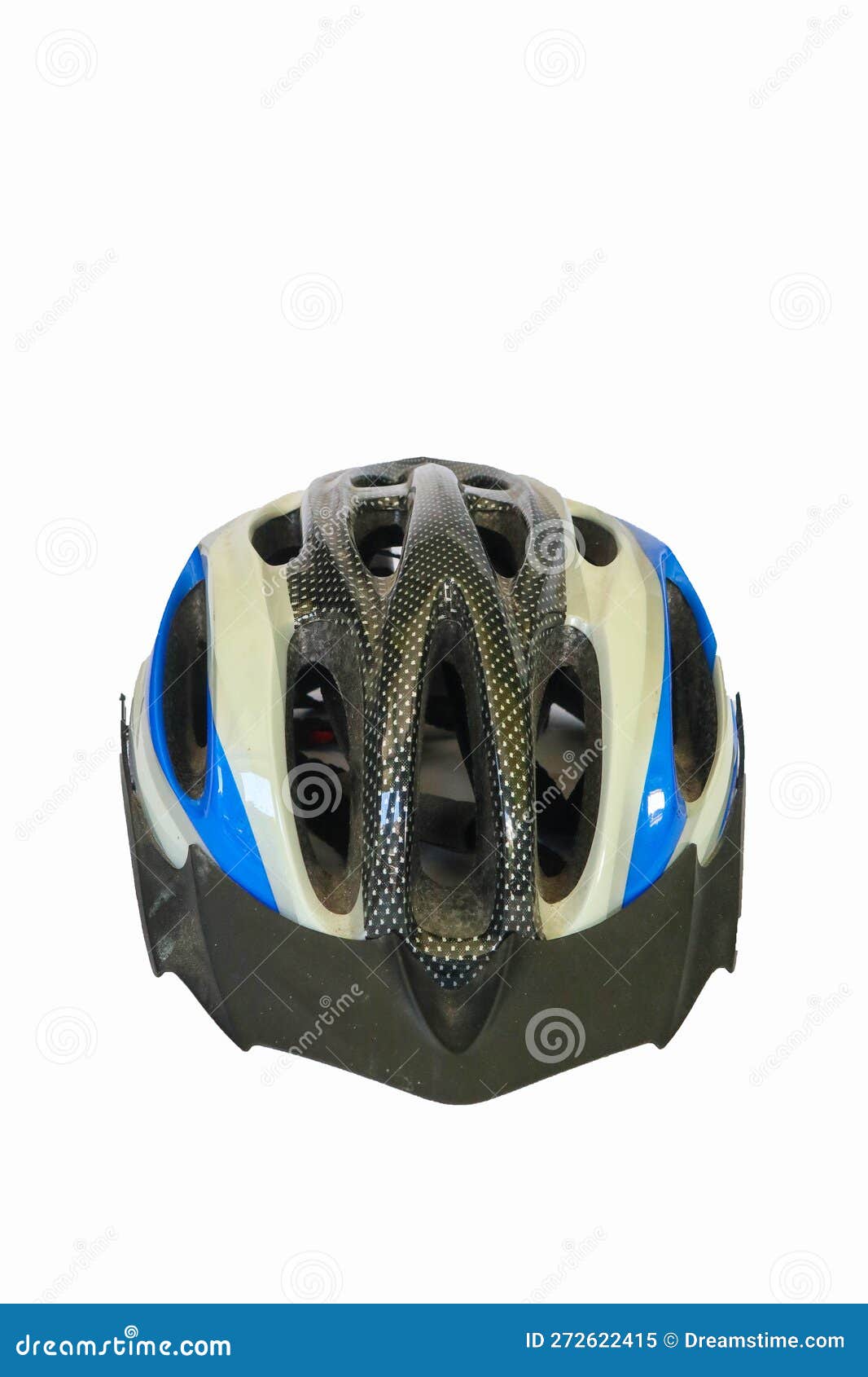 Bicycle Helmet. Blue Bicycle Helmet Isolated on White Background ...