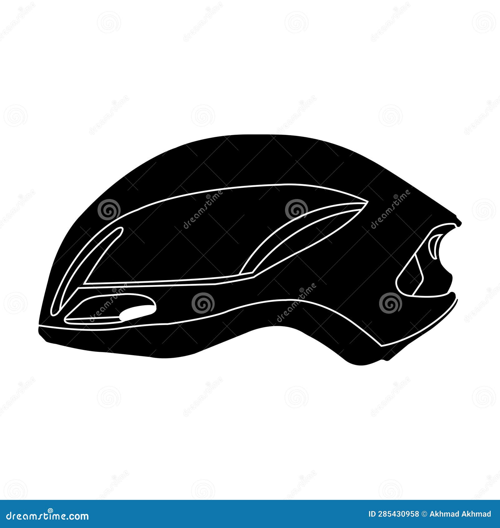 Bicycle helmet icon stock illustration. Illustration of cycle - 285430958
