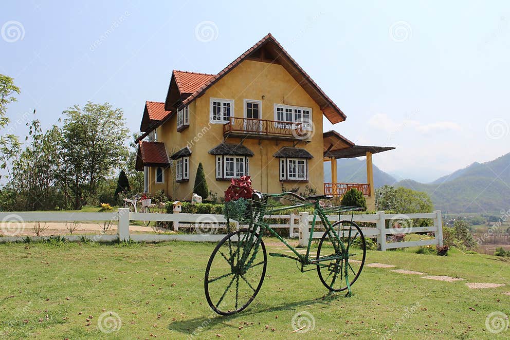Bicycle and House stock image. Image of dwelling, realestateresidence ...