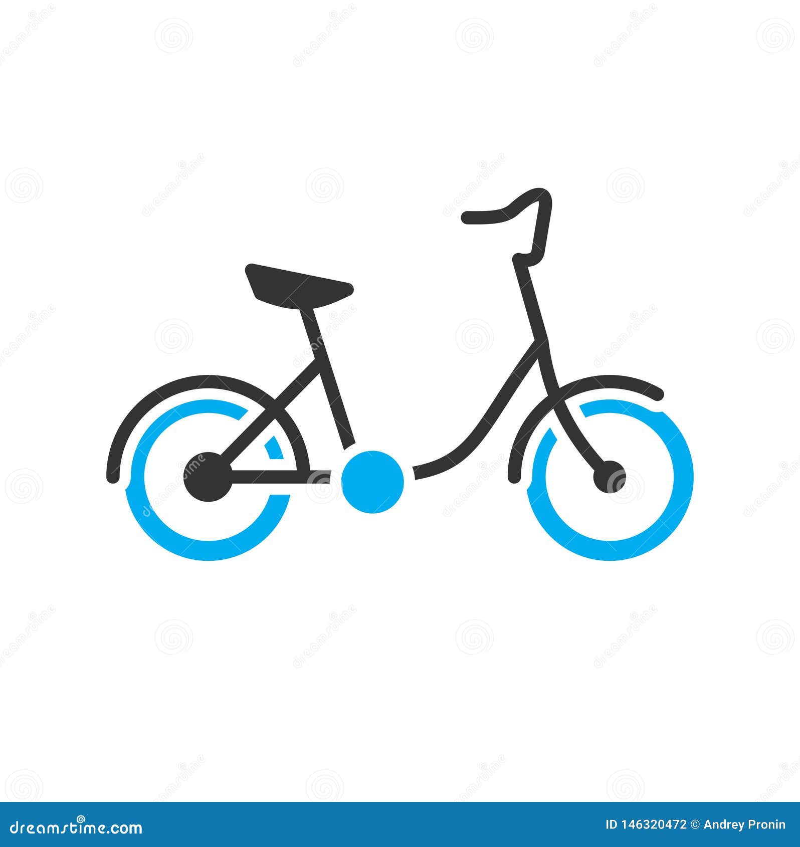 Bicycle Icon on Background for Graphic and Web Design. Simple Vector ...