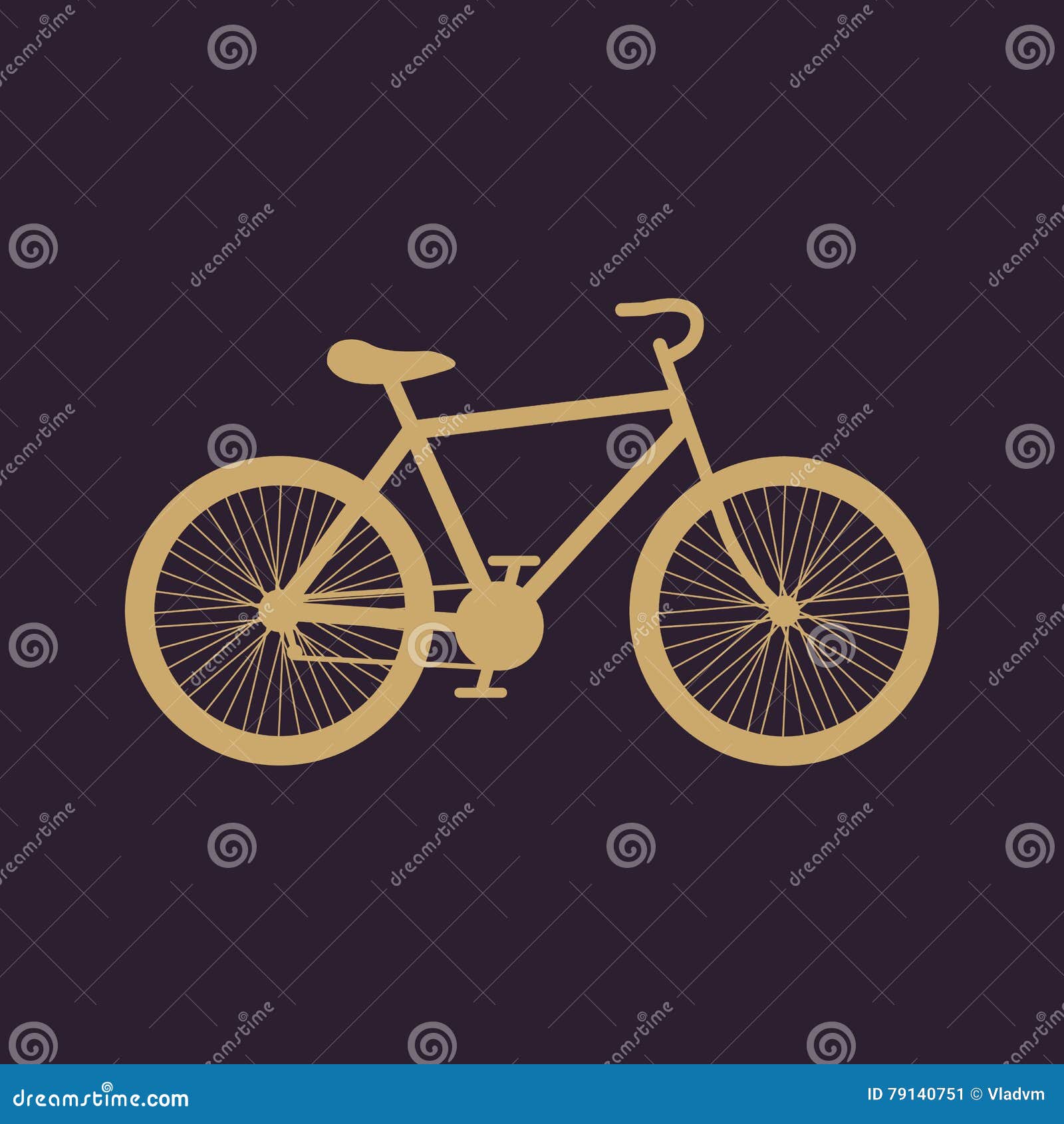 The Bicycle Icon. Bike Symbol Stock Vector - Illustration of element ...