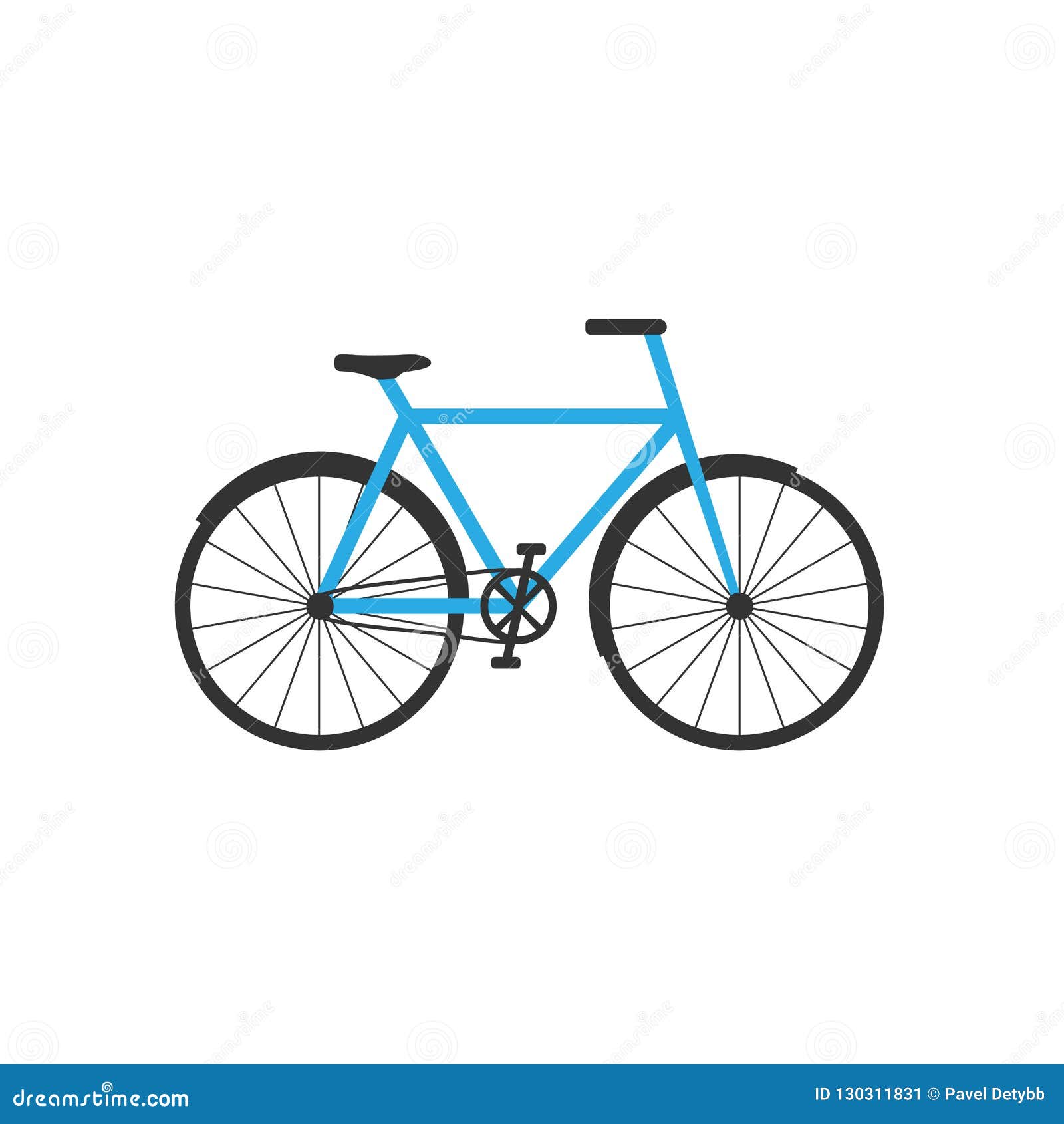 Bicycle Icon. Bike Icon. Vector Illustration, Flat Design. Stock Vector ...