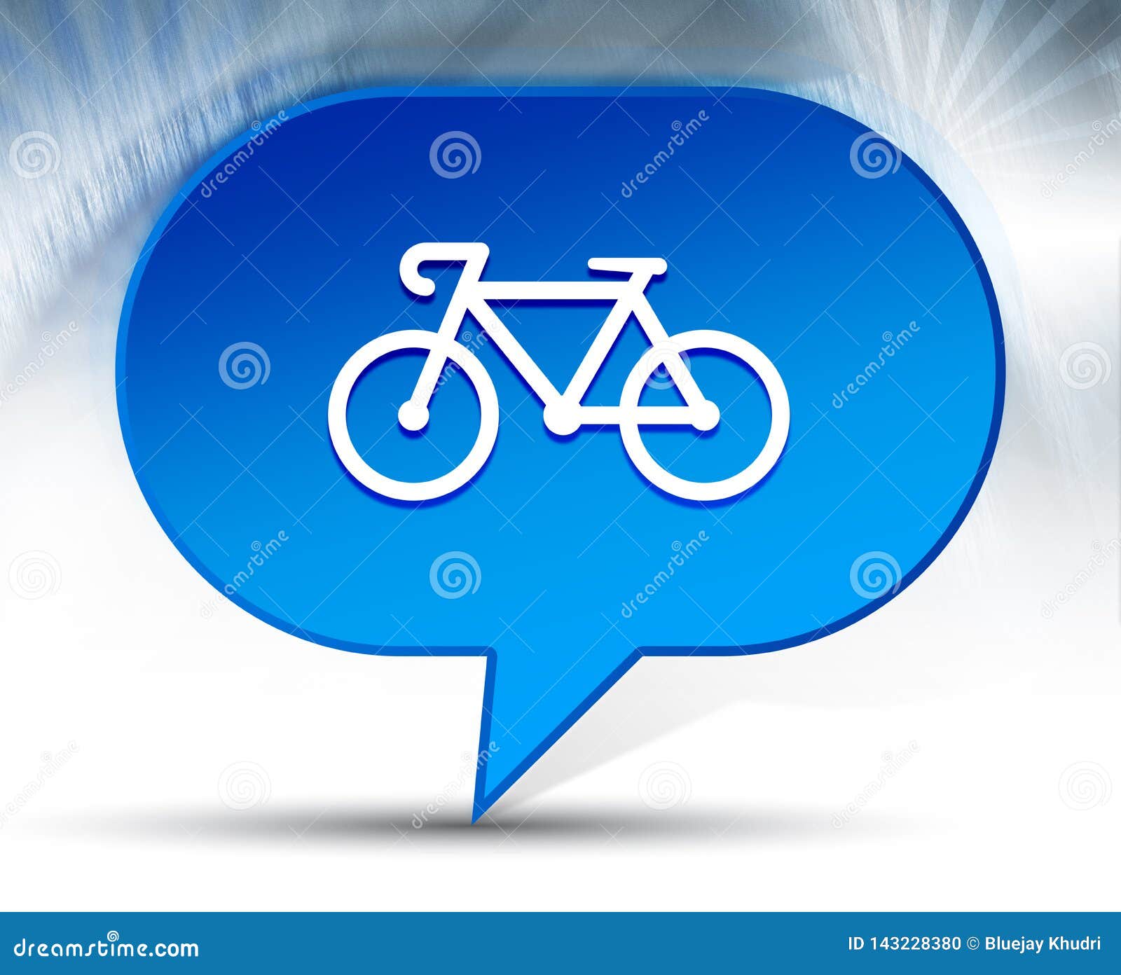 Bicycle Icon Blue Bubble Background Stock Illustration - Illustration ...