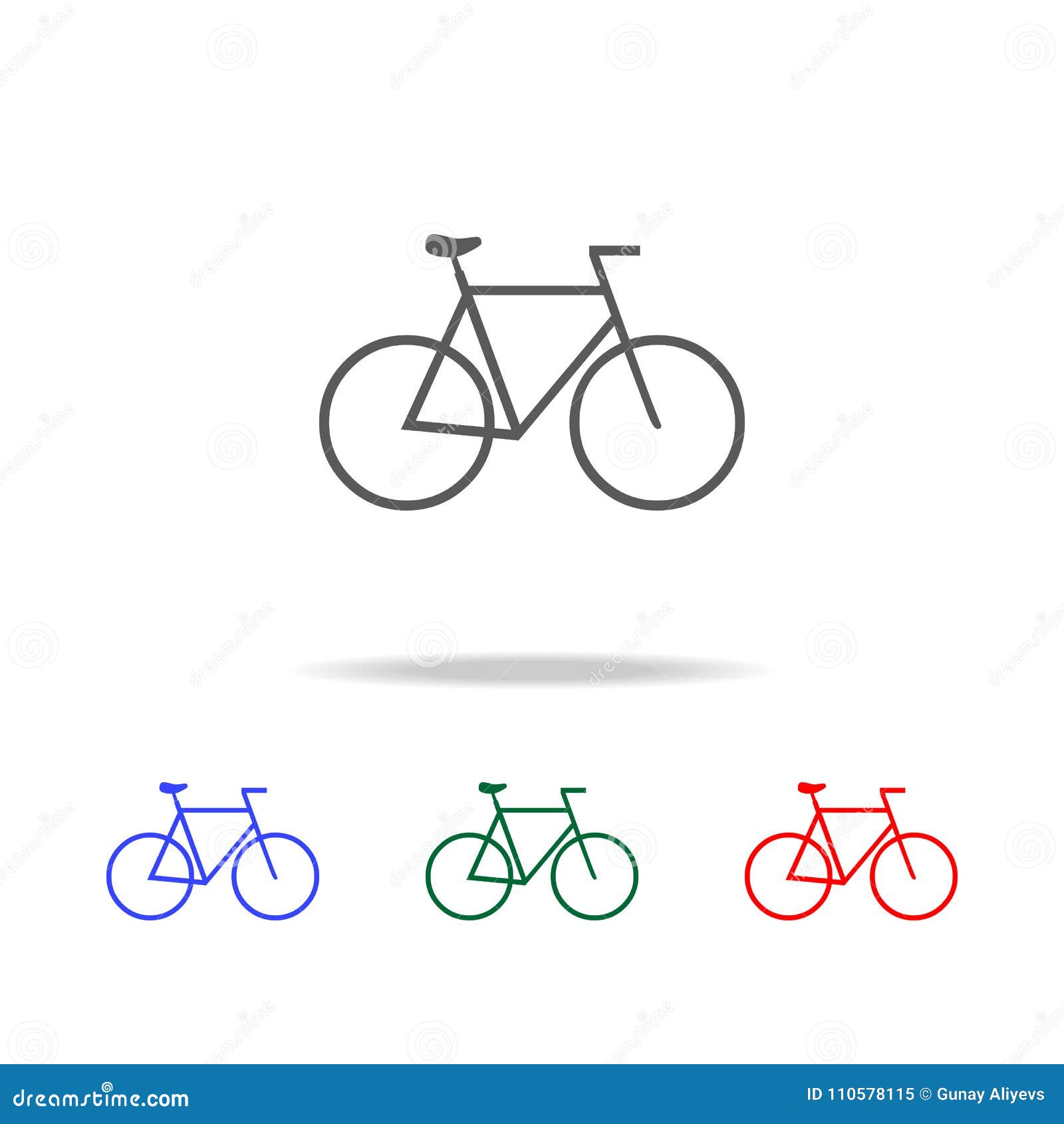 Bicycle Icon. Elements in Multi Colored Icons for Mobile Concept and ...