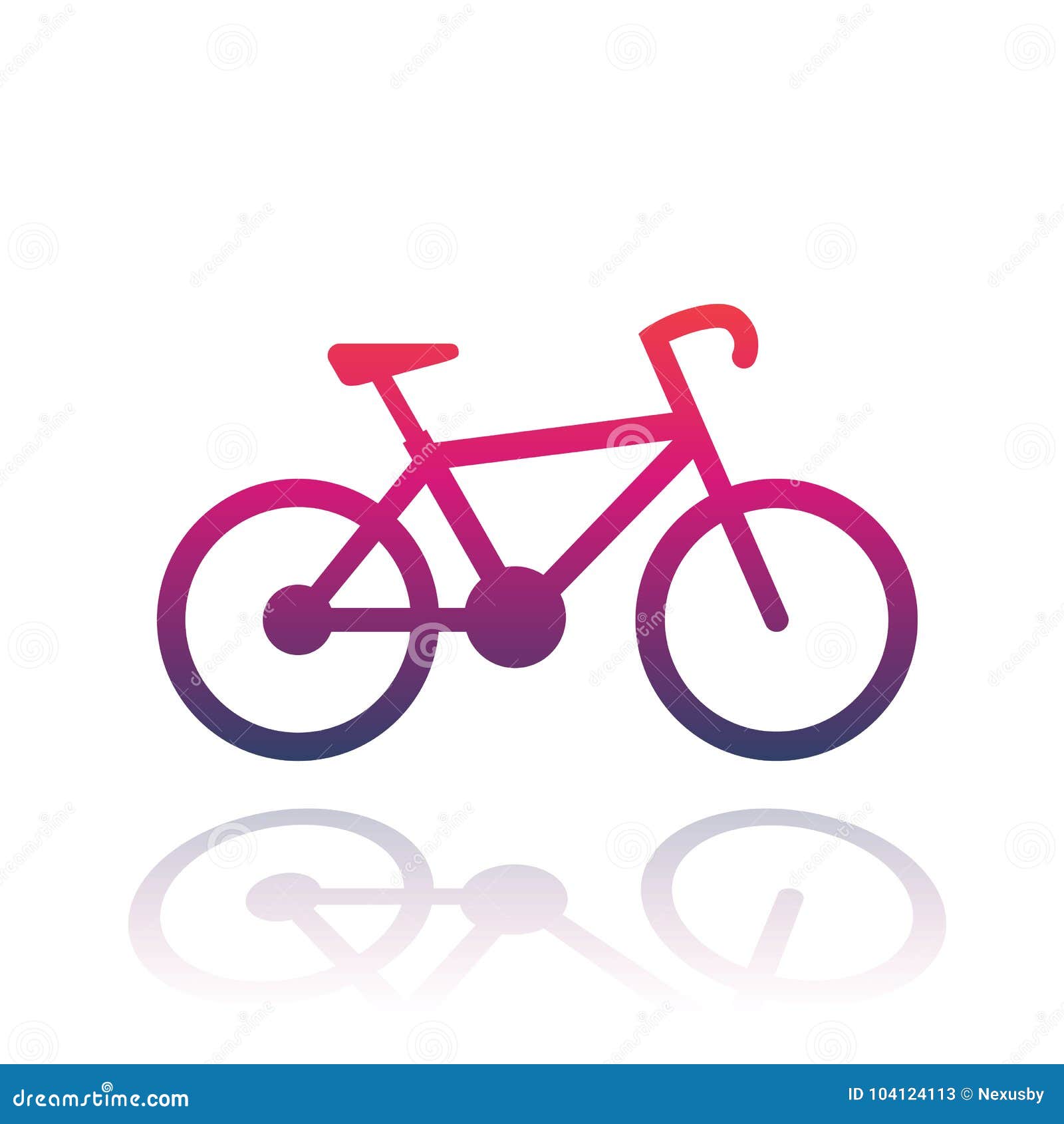 Bicycle icon over white stock vector. Illustration of design - 104124113