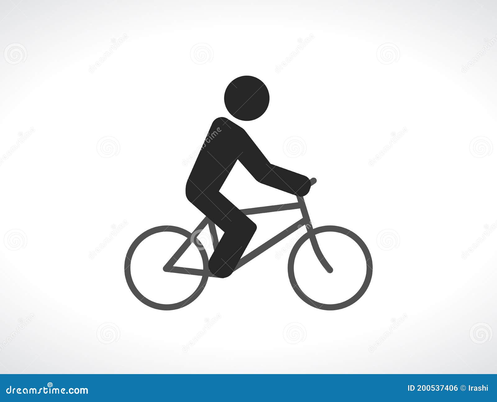 Bicycle icon with person stock vector. Illustration of race - 200537406