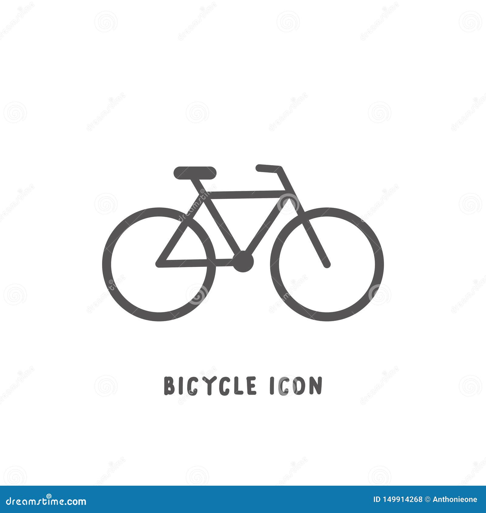 Bicycle Icon Simple Flat Style Vector Illustration Stock Vector ...