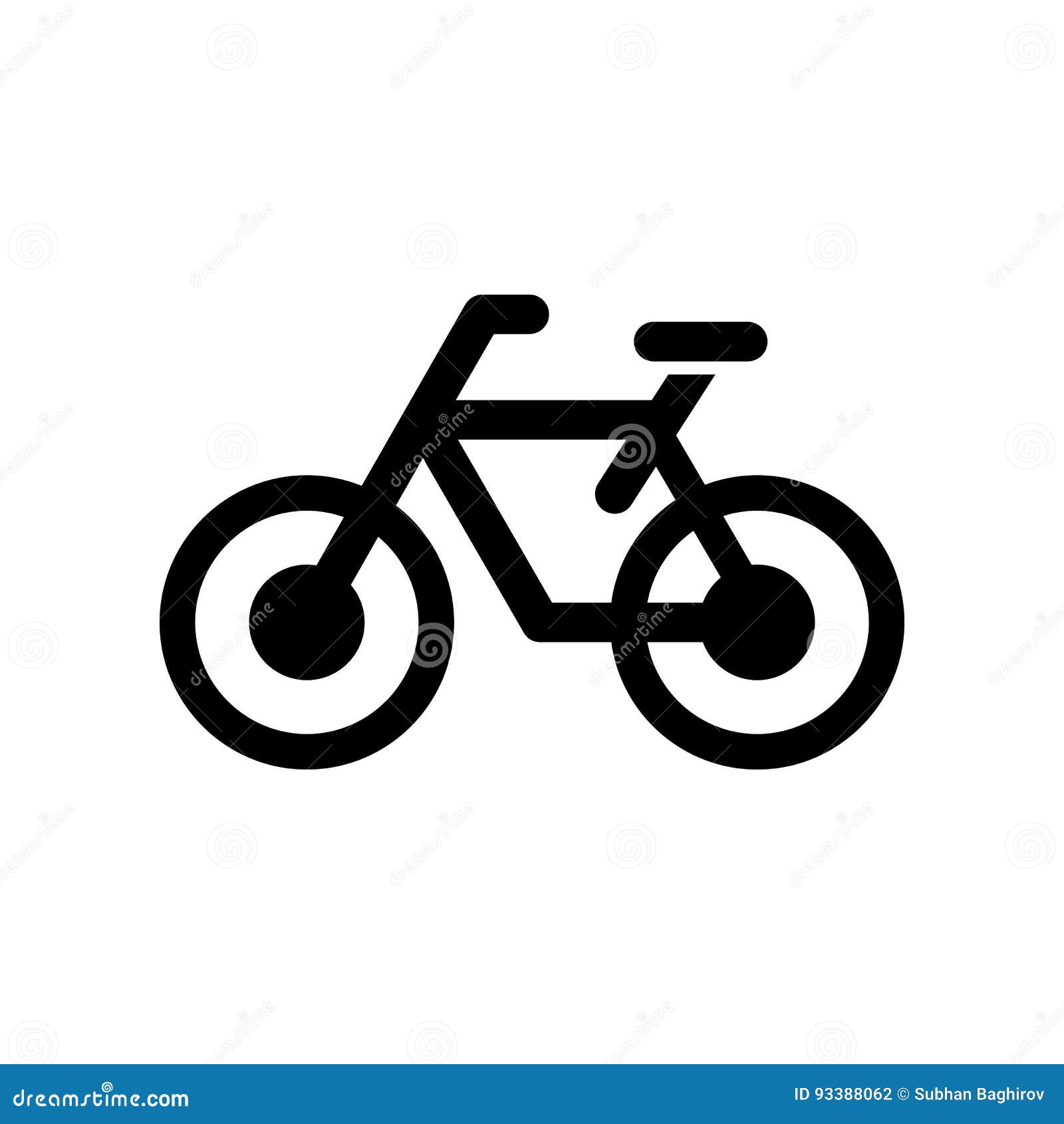 Bicycle Icon Simple Flat Vector Illustration Stock Vector ...