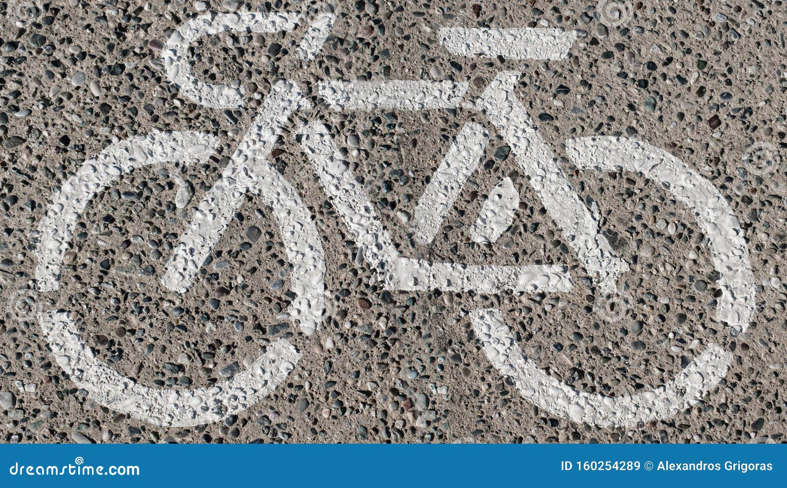 Bicycle Stamp Logo Painted on the Ground Stock Image - Image of logo ...