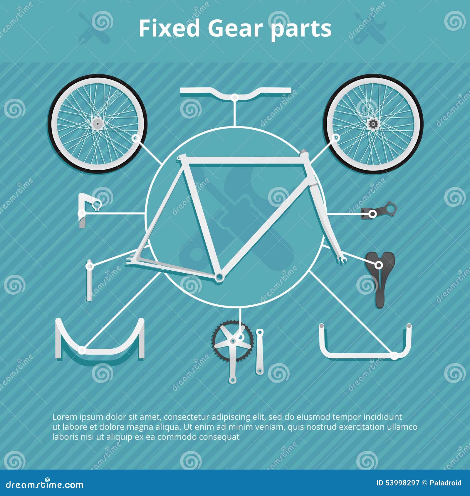 Bicycle infographics stock vector. Illustration of icon - 53998297