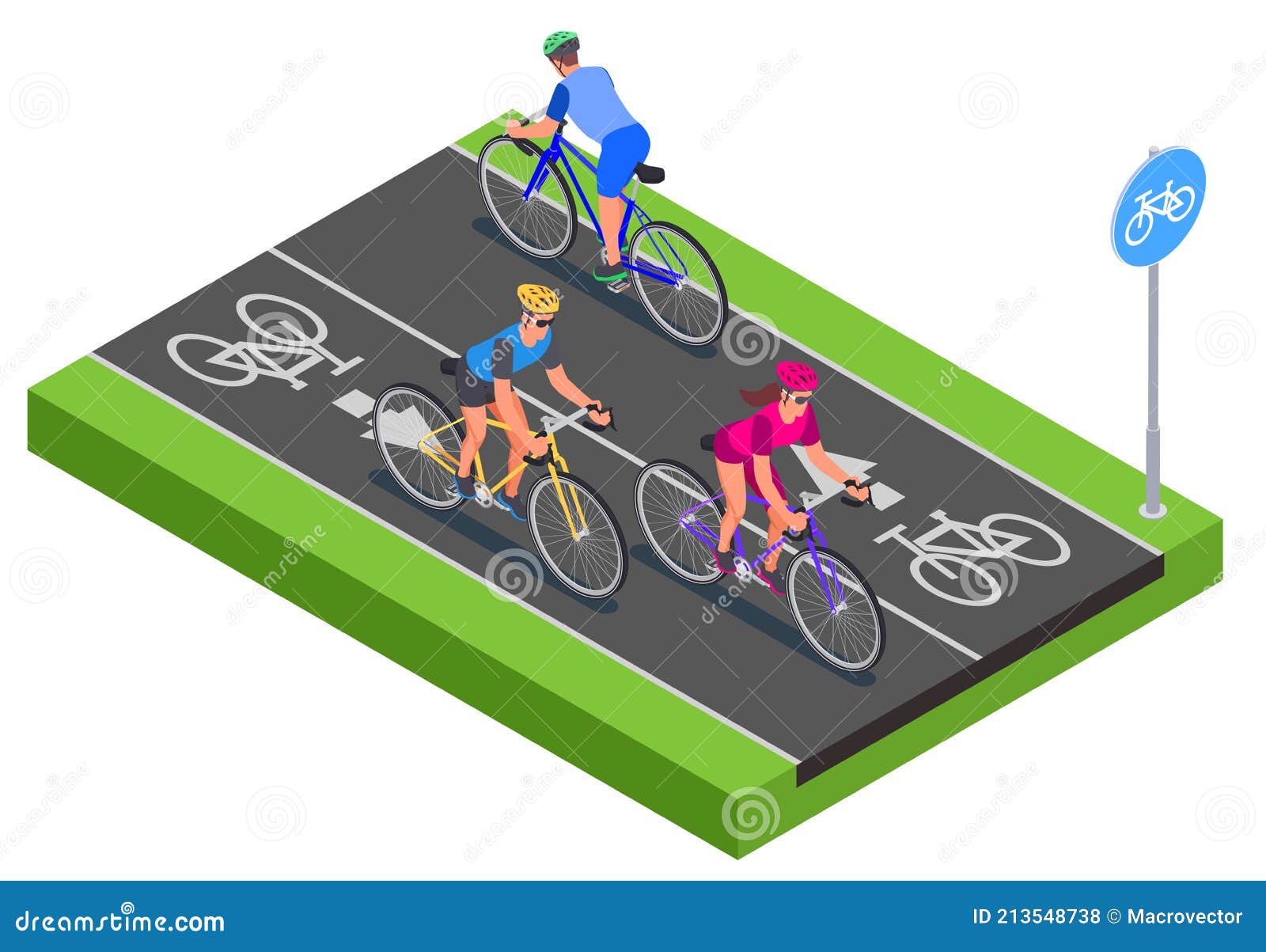Bicycle Isometric Illustration Stock Vector - Illustration of cyclist ...