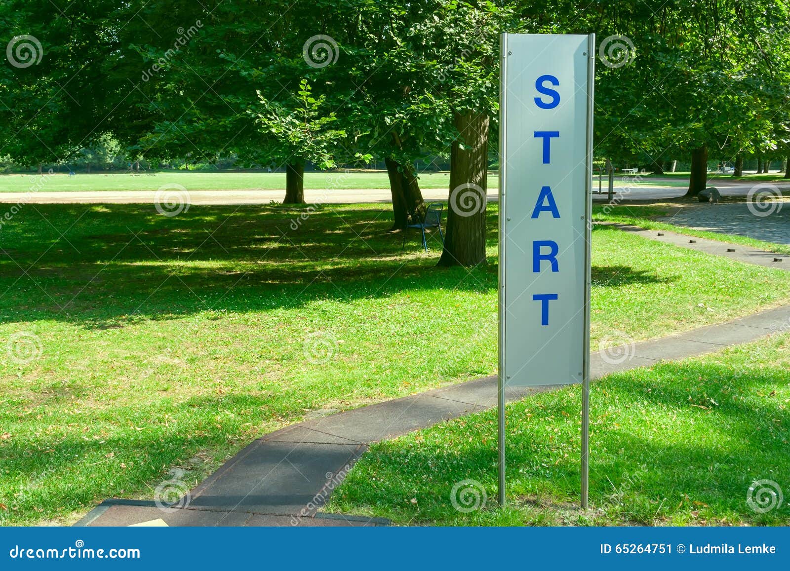 Bicycle and Jogging Track in the Park Stock Image - Image of asphalt ...