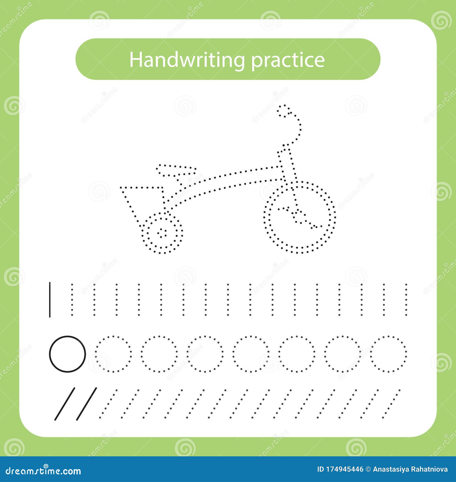 Bicycle. Kids toys theme stock illustration. Illustration of flashcard ...