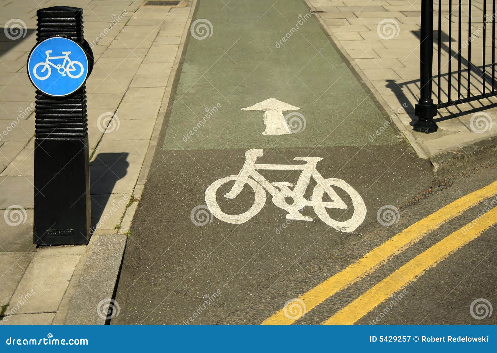 Bicycle Lane Sign On The Road, Symbol For Roadway Part Reserved For ...